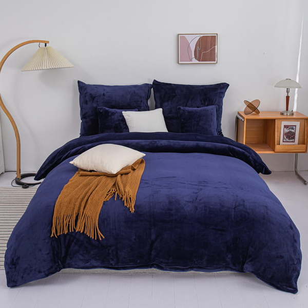 Pościel 220 x 200 3cz Mikrofibra Miś Cozy Granat | Łóżkoholicy